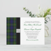 Modern Gunn Tartan Wedding Invitation | Zazzle