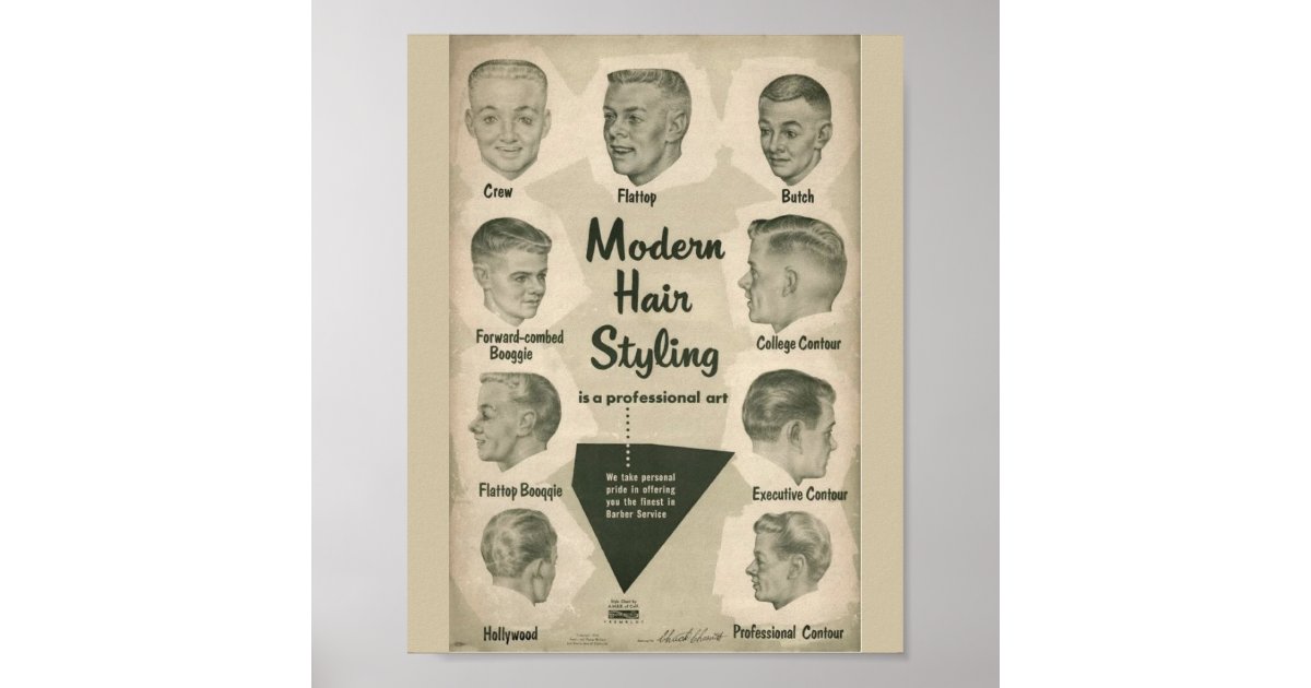 MODERN HAIR STYLING POSTER | Zazzle
