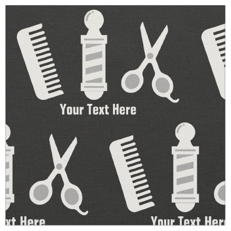 Chic Hair Stylist Pattern Fabric | Zazzle