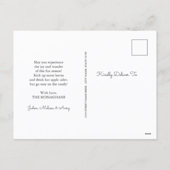 Modern Halloween Full Bleed Postcard | Zazzle