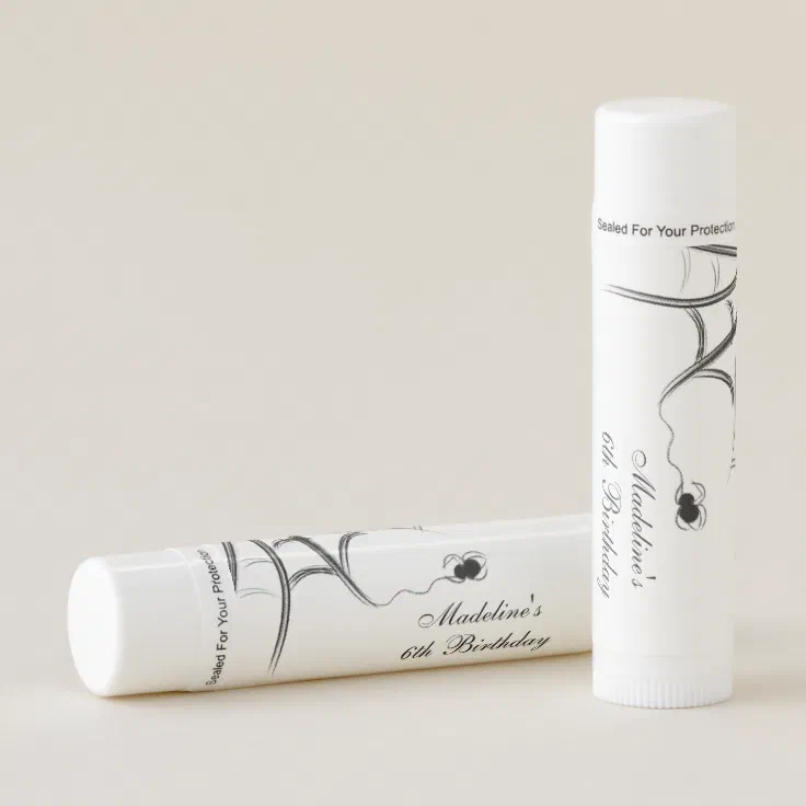 Modern Halloween Spider on Spider Web Lip Balm | Zazzle