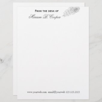 Modern hand drawn Professional Pen From the Desk Letterhead | Zazzle