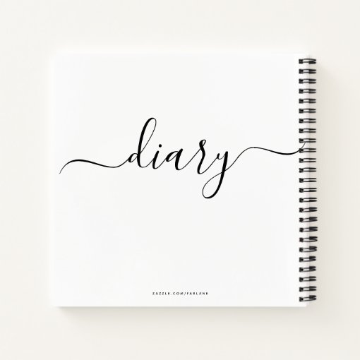 Modern Hand lettered Personalized Diary Your Name Notebook | Zazzle