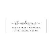 Modern Hand Script Family Name Return Address Self-inking Stamp | Zazzle