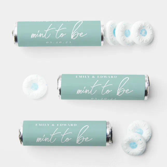 Modern Hand Script Mint to Be Wedding Mint Favor | Zazzle