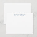 Modern Handwriting Blue Personalized Stationery Note Card | Zazzle