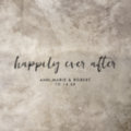 Modern Handwriting Happily Ever After Wedding Floo Floor Decals | Zazzle