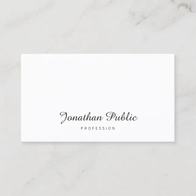 Modern Handwriting Name Script Elegant Template Business Card | Zazzle