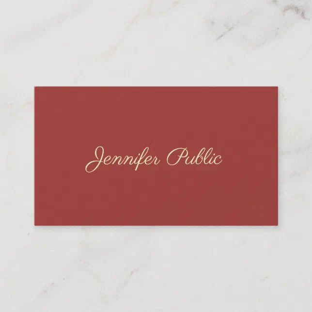 Modern Handwriting Name Template Elegant Colors Business Card | Zazzle