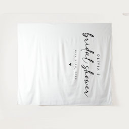 Modern Handwriting Script Bridal Shower Backdrop | Zazzle