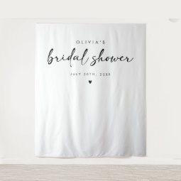 Modern Handwriting Script Bridal Shower Backdrop | Zazzle