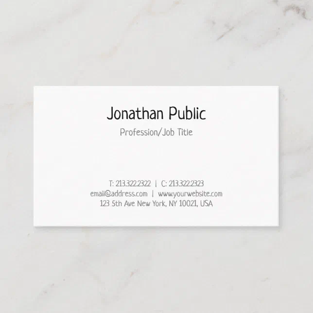Modern Handwriting Script Text Simple Template Business Card | Zazzle