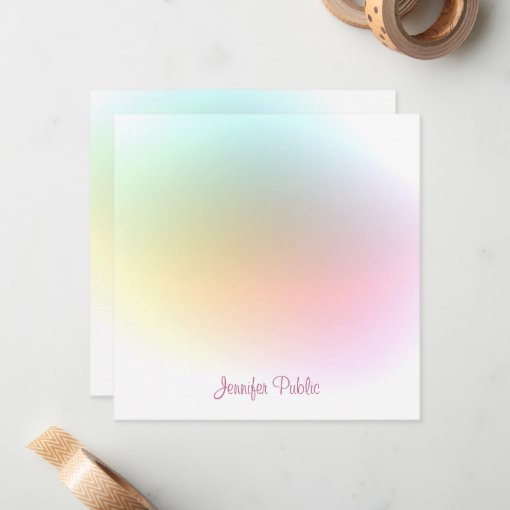 Modern Handwriting Script Trendy Colorful Template | Zazzle