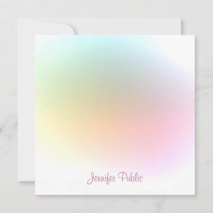 Modern Handwriting Script Trendy Colorful Template | Zazzle