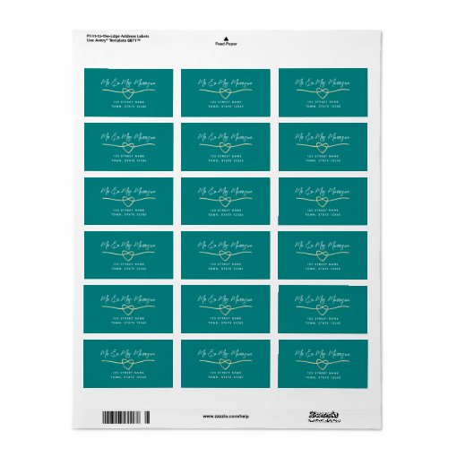 Modern Handwritten Return Address Label | Zazzle
