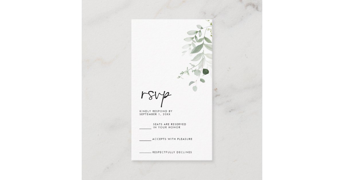 Modern Handwritten RSVP Card | Zazzle