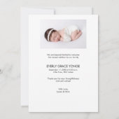 Modern Handwritten Script Baby Girl Photos Birth Thank You Card | Zazzle