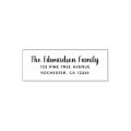 Modern handwritten script family name self-inking stamp | Zazzle