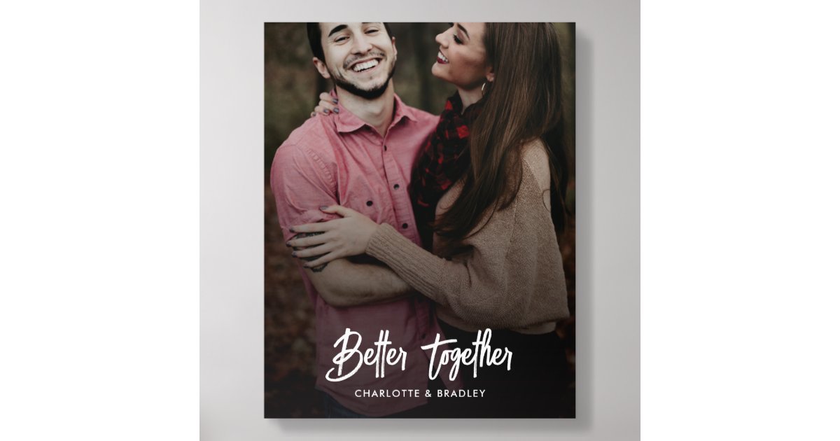 Modern Handwritten Script Photo Overlay Custom Acrylic Photo Tile | Zazzle