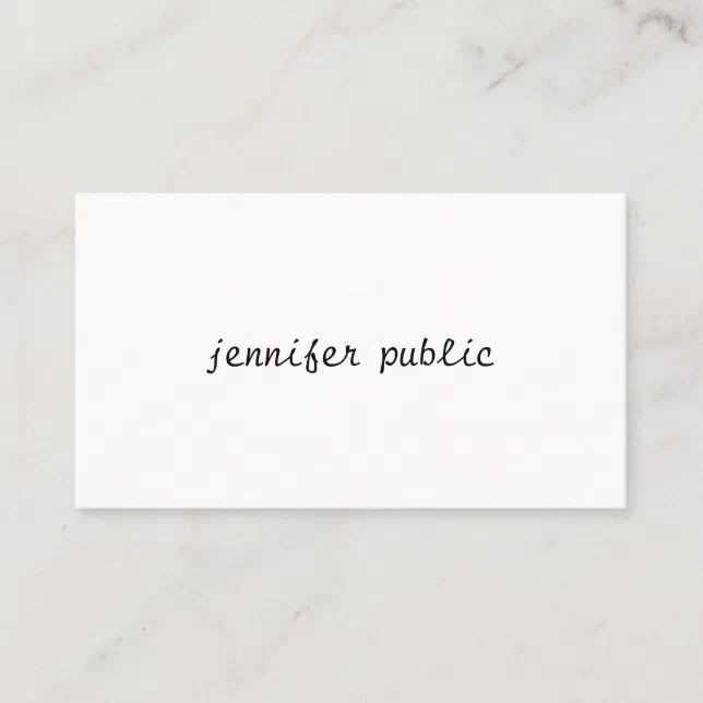 Modern Handwritten Script Template Elegant Simple Business Card | Zazzle