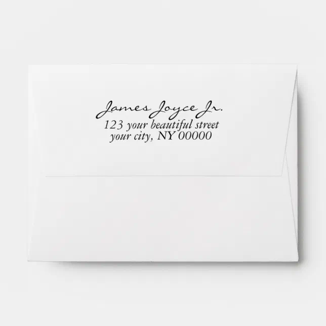 Modern Handwritten Stylish Return Address Minimal Envelope | Zazzle