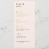 Modern Handwritten Terracotta Dinner Card | Zazzle