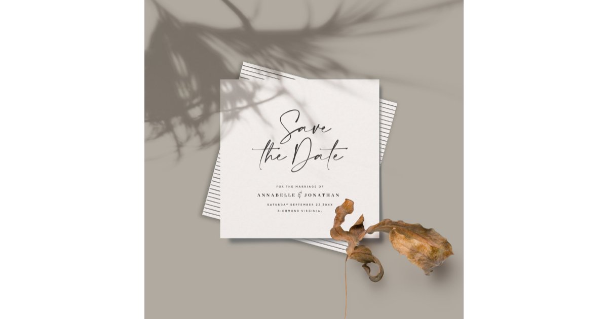 Modern handwritten typography wedding announcement | Zazzle