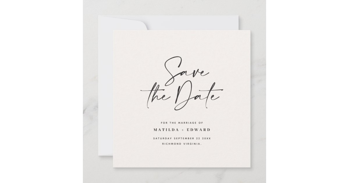 Modern handwritten typography wedding announcement | Zazzle.com