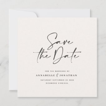 Modern handwritten typography wedding announcement | Zazzle