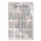 Modern Handwritten Wedding Photo Seating Chart Foam Board | Zazzle