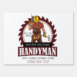 Modern Handyman Maintenance Rustic Tools Sign | Zazzle