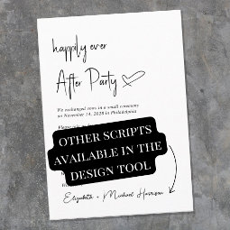 Modern Happily Ever After Wedding Reception Invitation | Zazzle