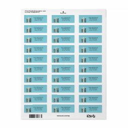 Modern Happy Hanukkah Candle Holiday Address Label | Zazzle