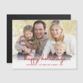 Modern Happy Holidays Hand Script Flat Photo Card | Zazzle