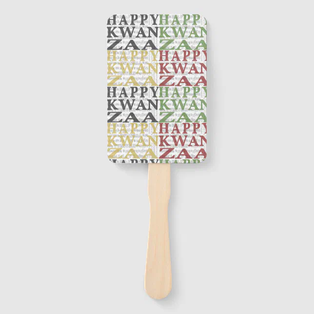 Modern Happy Kwanzaa Hand Fan | Zazzle