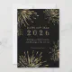 Modern Happy New Year Black Gold Holiday Card | Zazzle