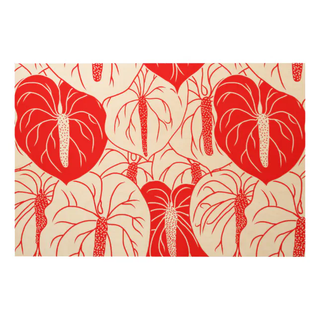 Modern Hawaiian Anthurium print pattern | Zazzle