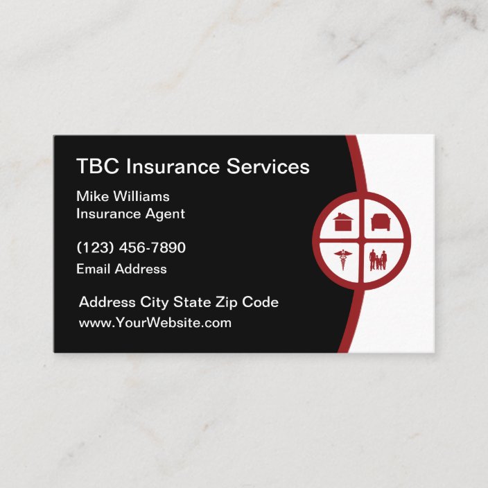Modern Health Life Medical Insurance Agent Business Card | Zazzle.com