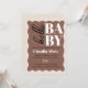Modern Hello Baby Brown Baby Shower Invitation | Zazzle