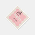 Modern Hello Baby Pink & Cream Baby Shower Napkins | Zazzle