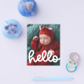 Modern Hello Birth Announcement with Photo Budget Flyer | Zazzle