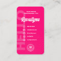 MODERN HELLO QR CODE HOT PINK BUSINESS CARD | Zazzle