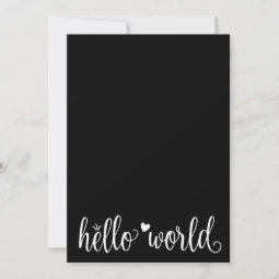 Modern Hello World Photo Birth Stat Announcement | Zazzle