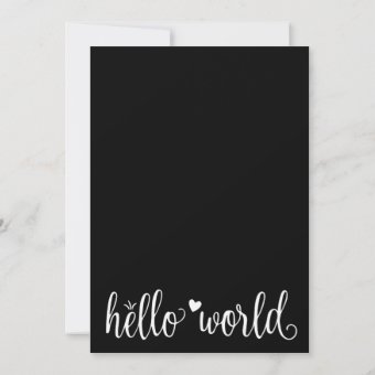 Modern Hello World Photo Birth Stat Announcement | Zazzle