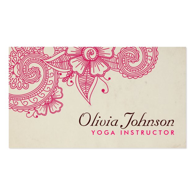 Modern Henna Design Business Cards