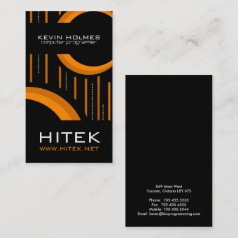 Modern Hi-Tech Business Card | Zazzle