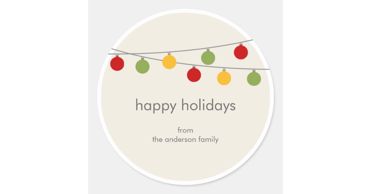 Modern Holiday Christmas Ornaments Gift Tag | Zazzle