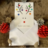 Modern Holiday Whimsical Reindeer Christmas | Zazzle