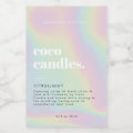Modern Holographic-inspired Gradient Candle Label | Zazzle