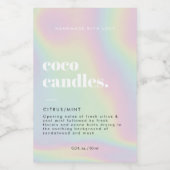 Modern Holographic-inspired Gradient Candle Label | Zazzle